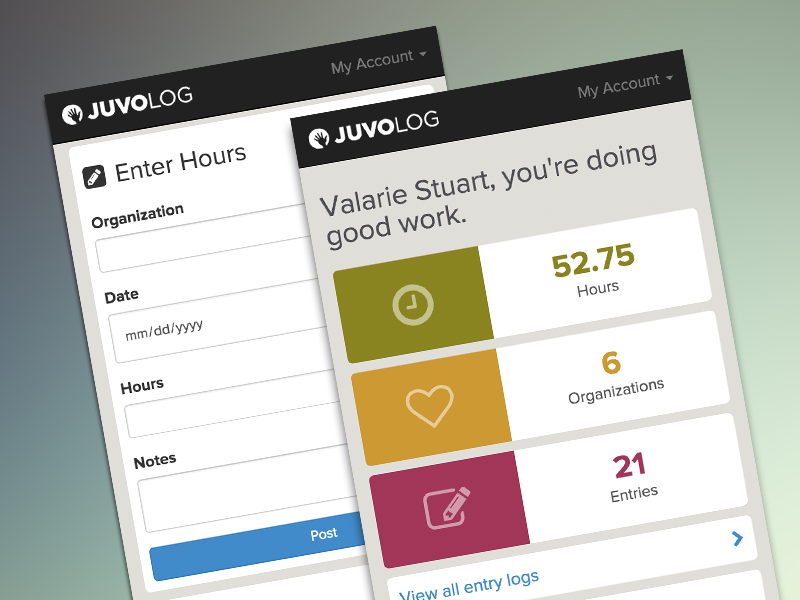 Juvolog Dashboard by Valarie Martin Stuart on Dribbble