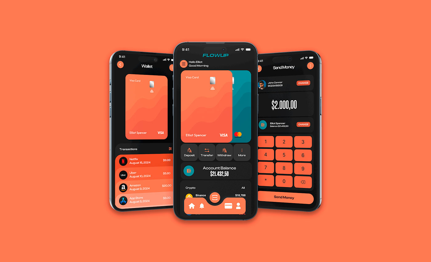 💸 FlowUp – Digital Wallet UX/UI Design by Luis Arguello on Dribbble