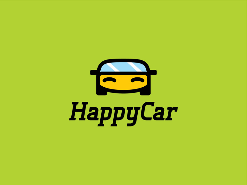 Happy Car logo by Dick Blacker on Dribbble
