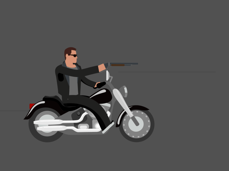 Terminator Bike Chase by PH Paitre on Dribbble