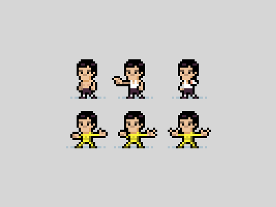 Bruce Lee by Miguel Sánchez (PixelArtM) on Dribbble