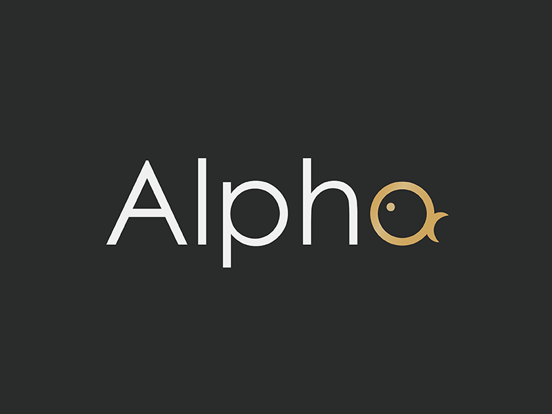 Alpha Fish logo by Rose Liang on Dribbble