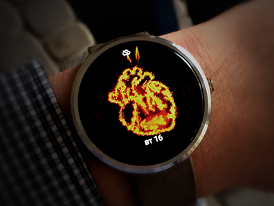 Heart Light watch face for Android Wear by Viktor Mikla for Boost Solutions on Dribbble