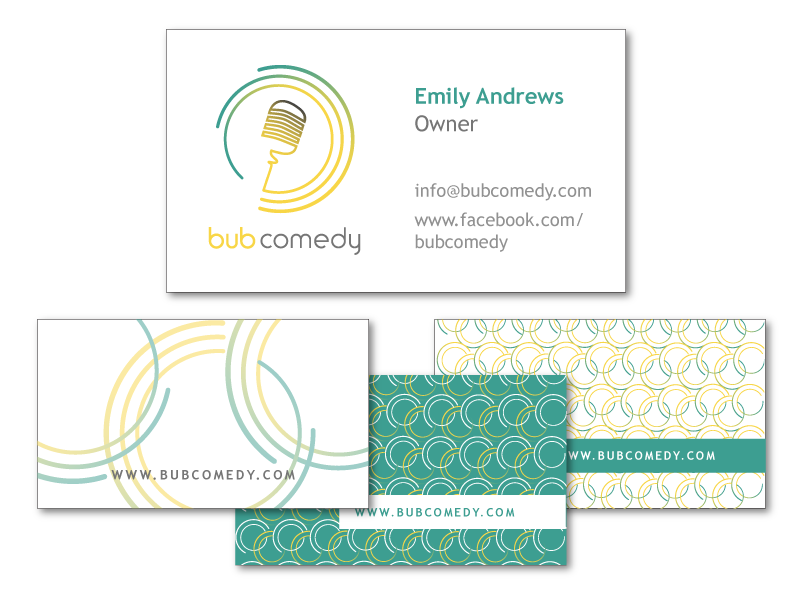 bub comedy business card designs by Meg Smiley on Dribbble