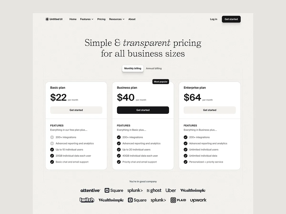 Browse thousands of Pricing Page images for design inspiration | Dribbble
