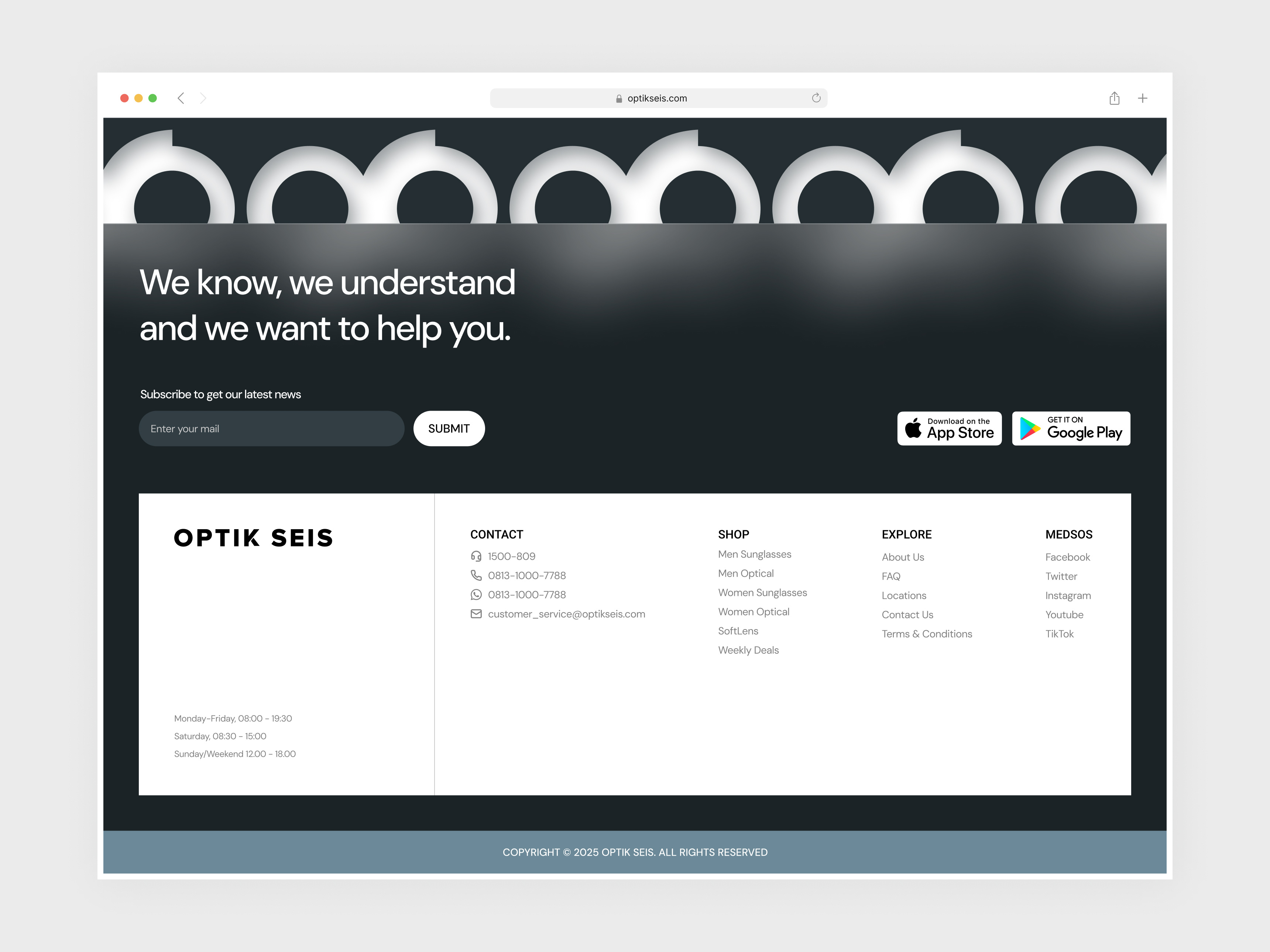 Redesign Eyeglass E-Commerce Landing Page - Optik Seis by Rizal Eka Rismawan for Sogee on Dribbble