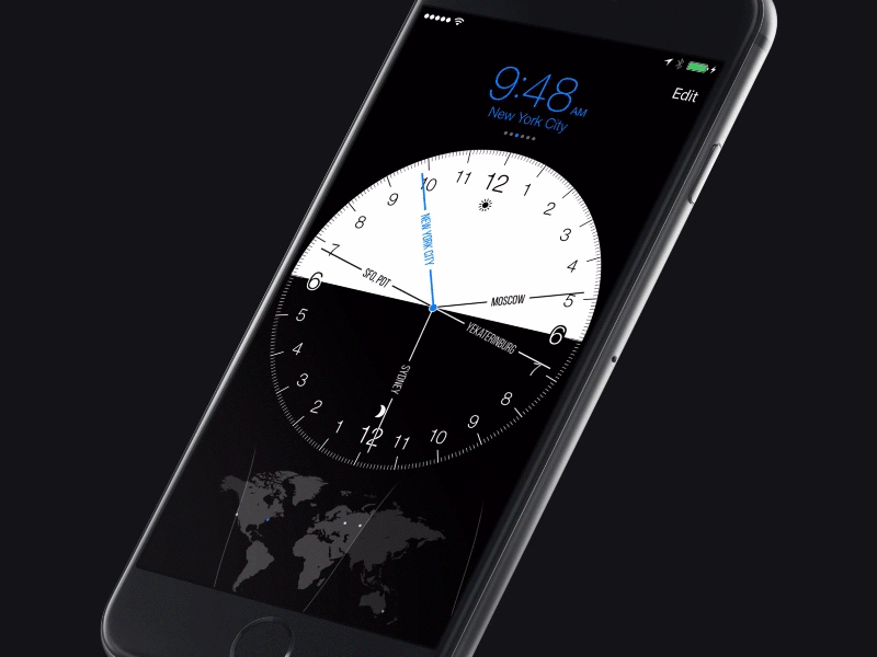 World Clock Pro Mobile by Alexander Ustinov on Dribbble