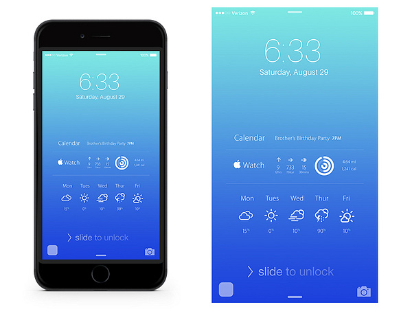 Iphone Lock Screen Concept by Carlos Ortega on Dribbble