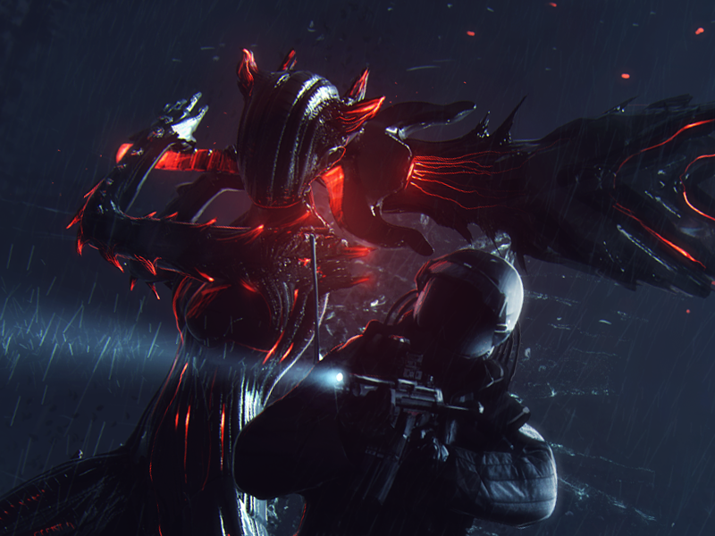 Science-fi demon hive by Antoine Collignon on Dribbble
