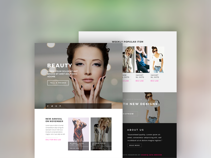 Fashion/Retail Email Templates by Ardy on Dribbble