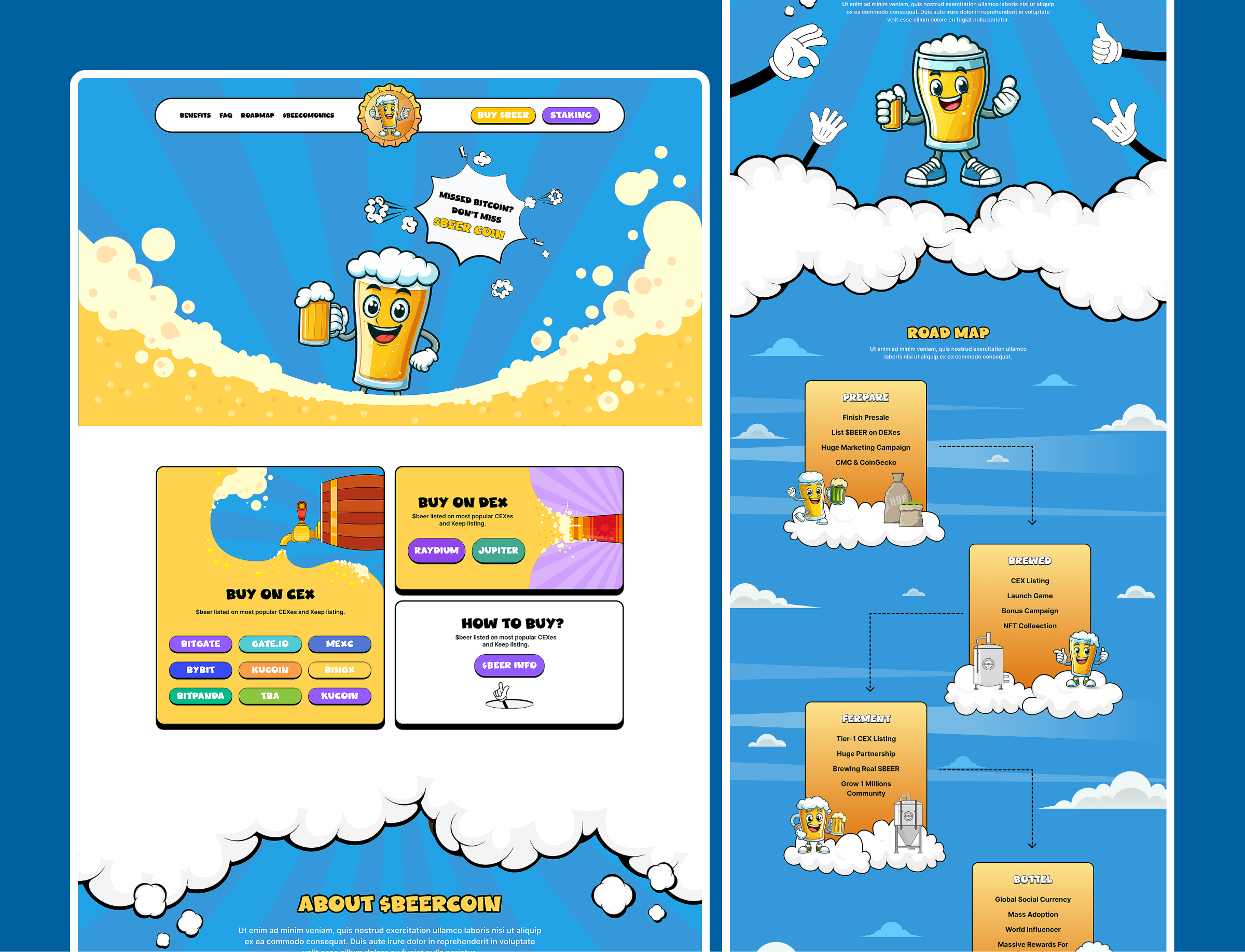 Beer Meme Token Website Figma UI Kit by allclonescript on Dribbble