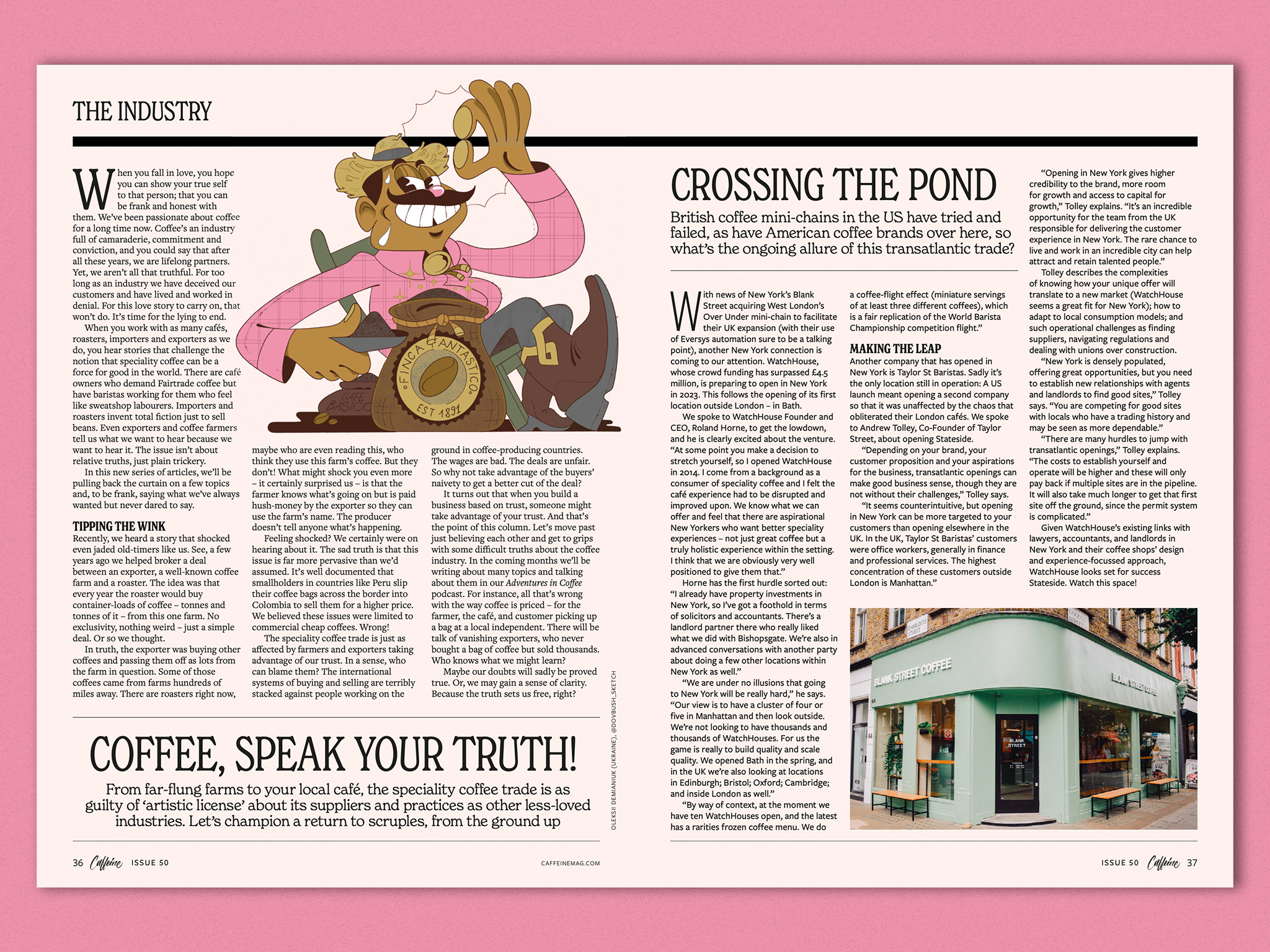 Editorial cartoon Illustration for Caffeine Magazine by Oleksii ...