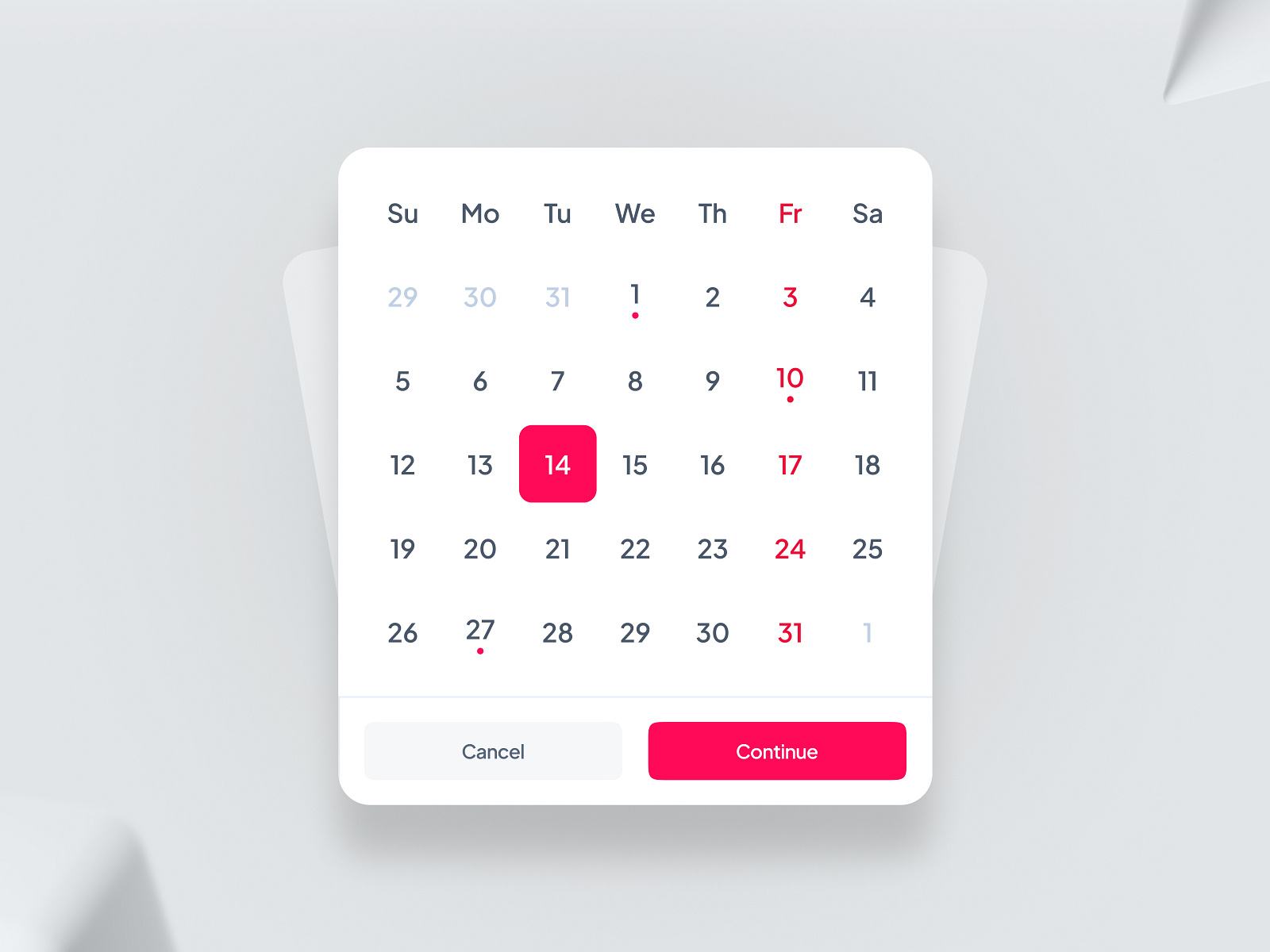 UnifiedUI - Date picker component by UnifiedUI on Dribbble