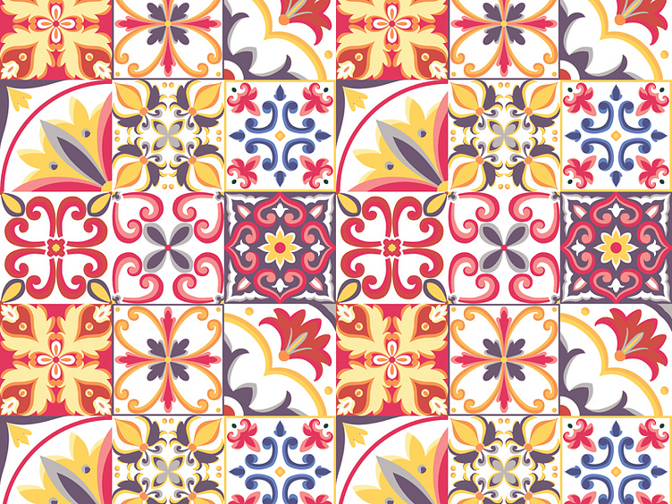 Italian tile pattern by Maria Galybina on Dribbble