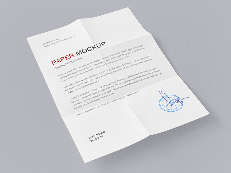 Freebie: Paper Mockup by AlienValley on Dribbble
