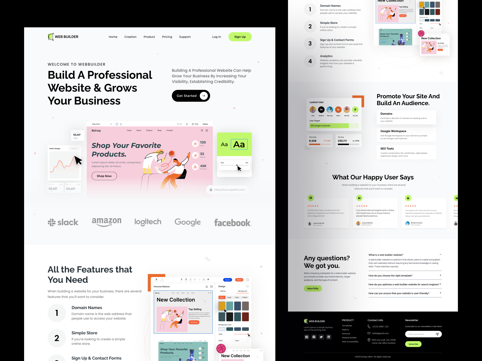 Web Builder - Landing Page | No Code Web Builder by Tariqul islam on ...