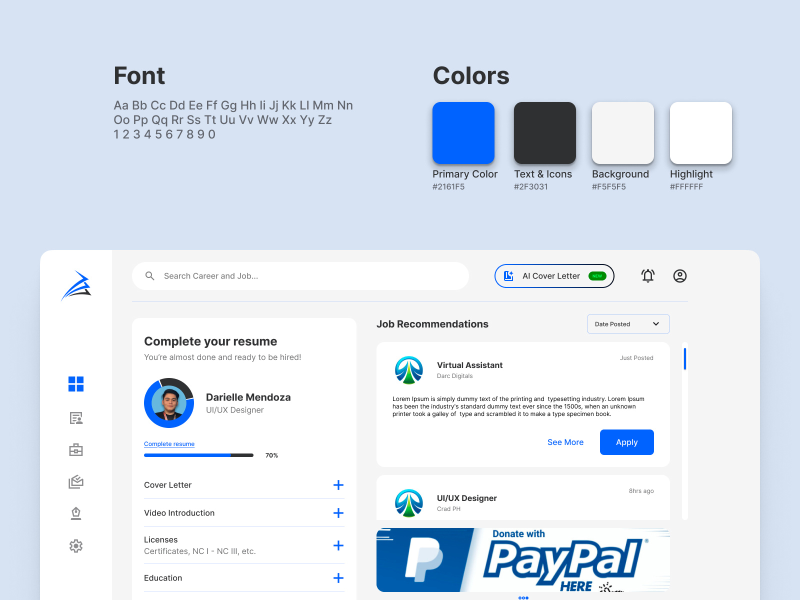 Resumate. - AI Powered Resumes / UI Design / Desktop UI by Darielle on ...