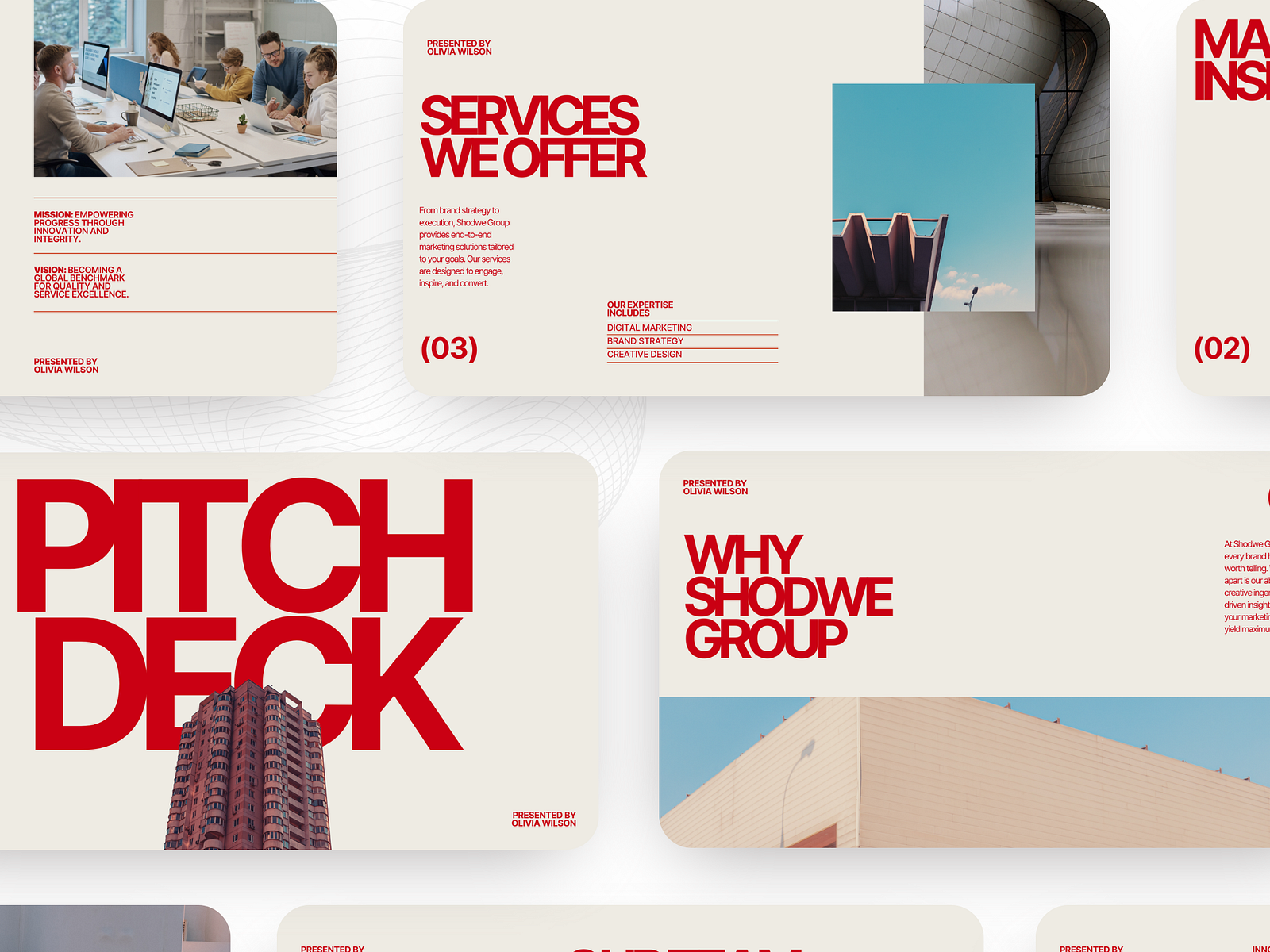 modern minimal pitch deck design by SAL BESARI on Dribbble