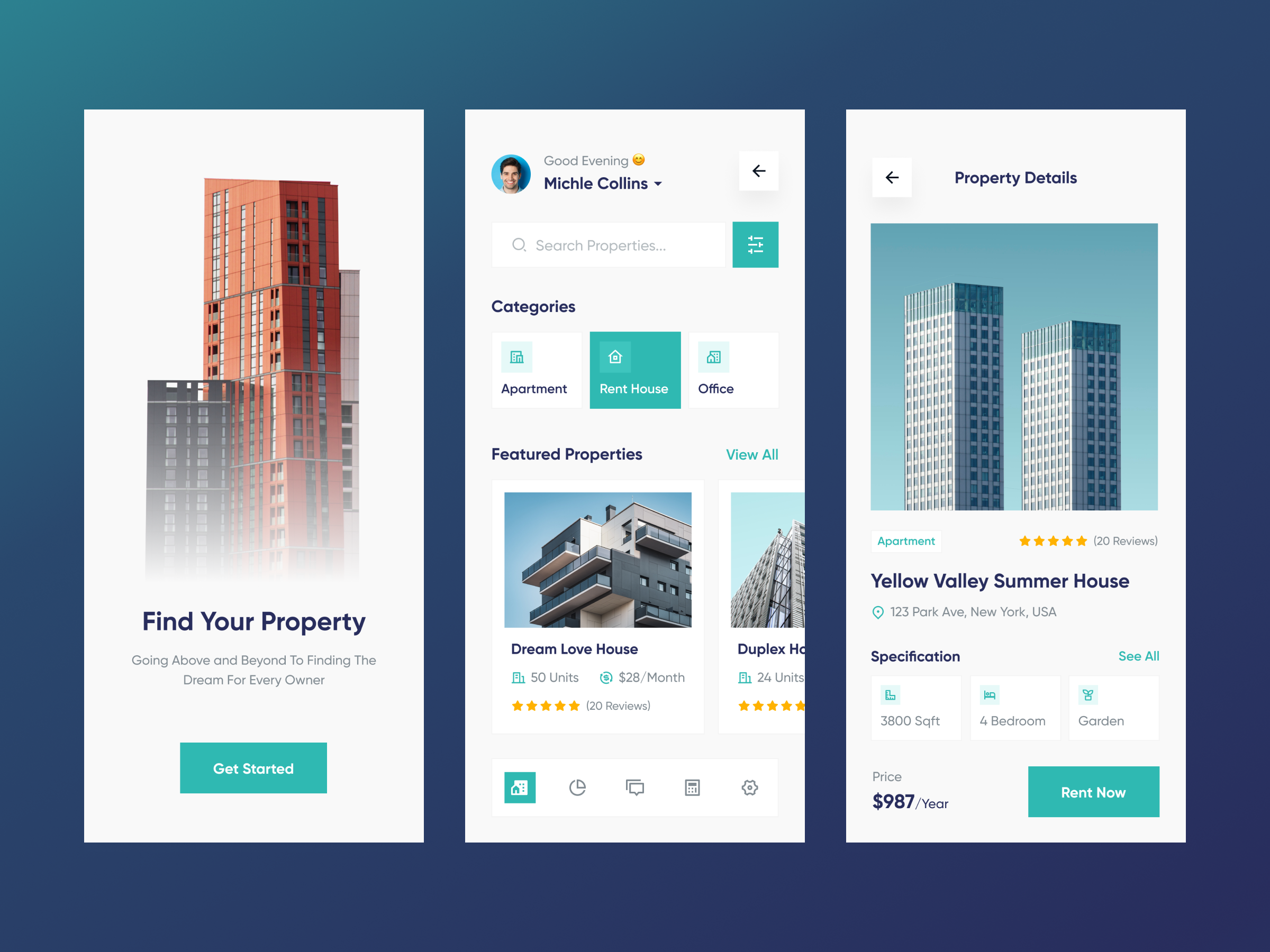 Real Estate Mobile App UI/UX Design by Panze Mobile App for Panze - UX ...