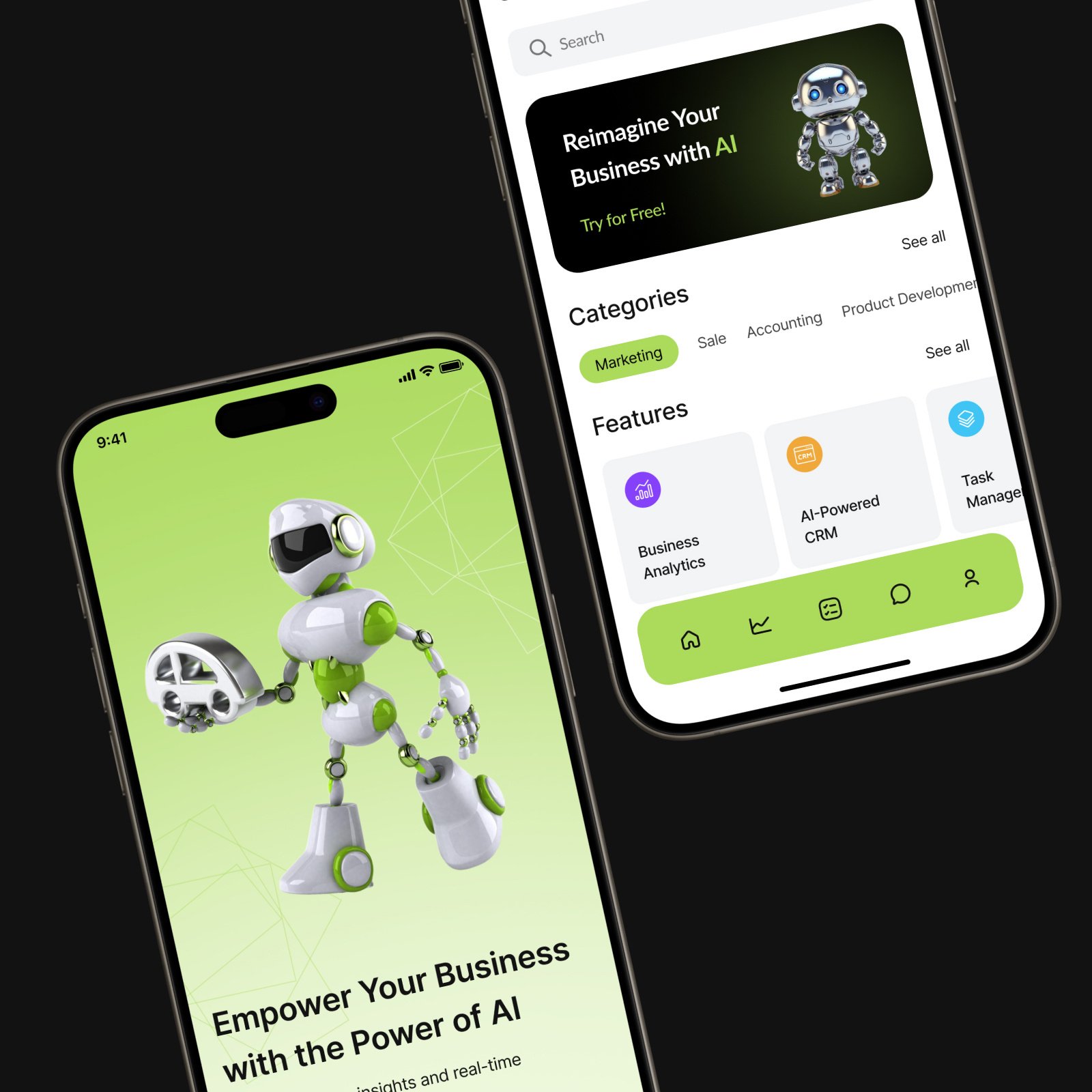 AI app design mobile app by Moonspire Design Agency on Dribbble