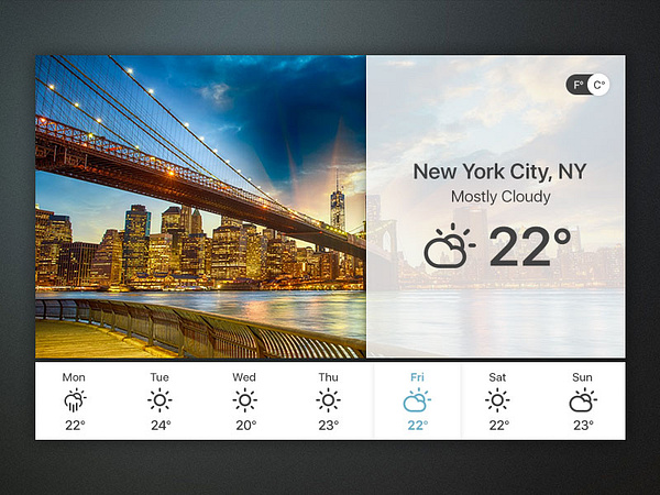 Weather Widget by Barbara on Dribbble