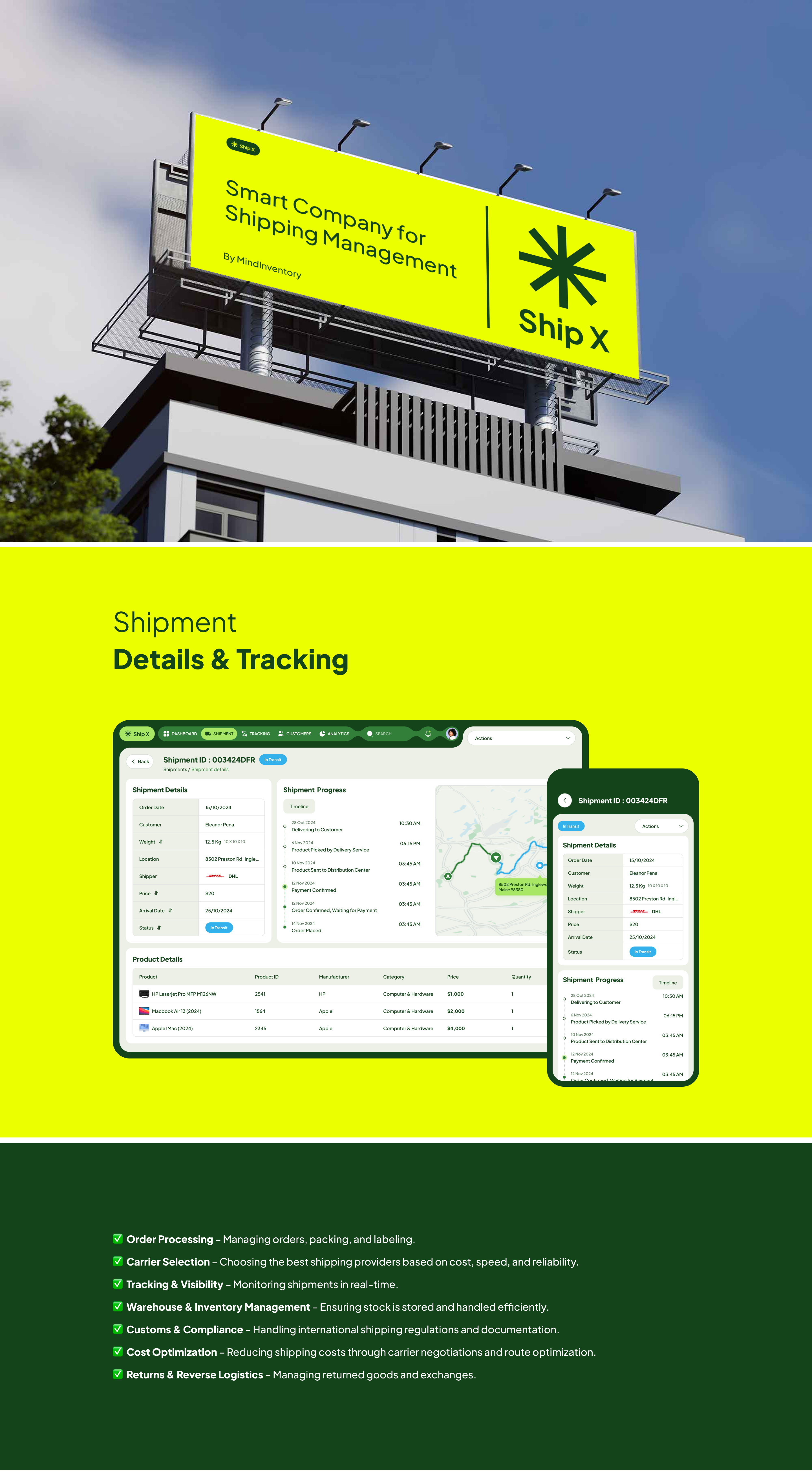 Ship X - Shipping Management System by MindInventory UI/UX on Dribbble