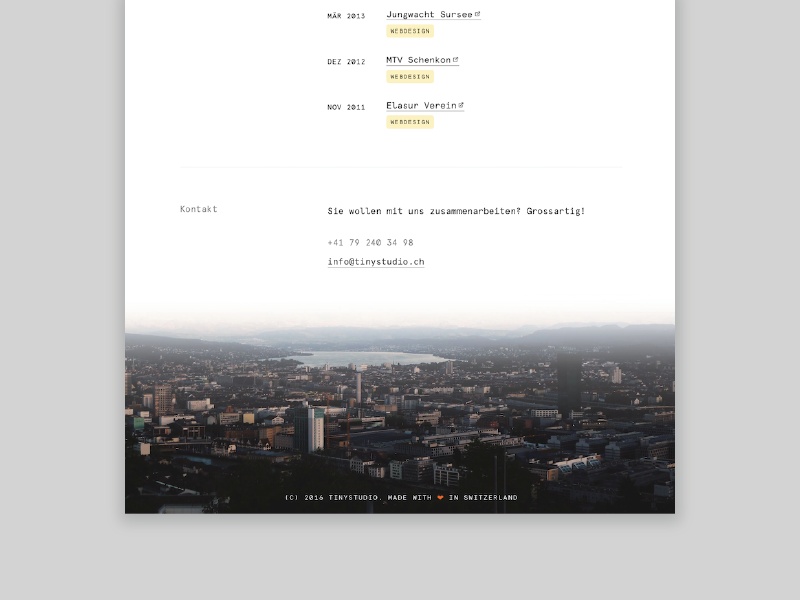 Footer Design. Made with Love. by Martin Bucher on Dribbble