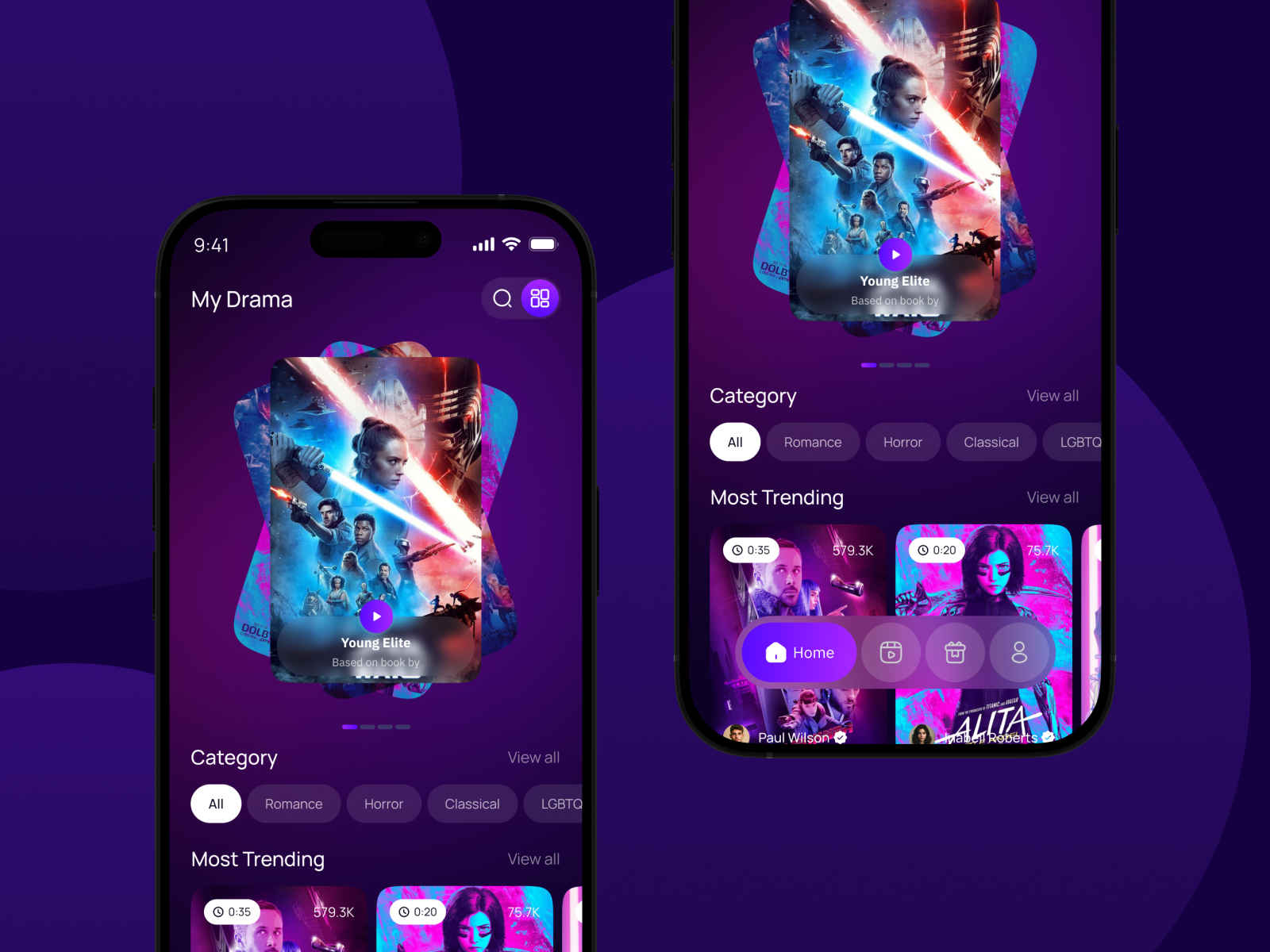 Movie Streaming Mobile App UI Design by Tonmoy Das on Dribbble