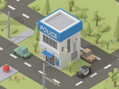 Police Building Cars Loop by Alex Safayan on Dribbble