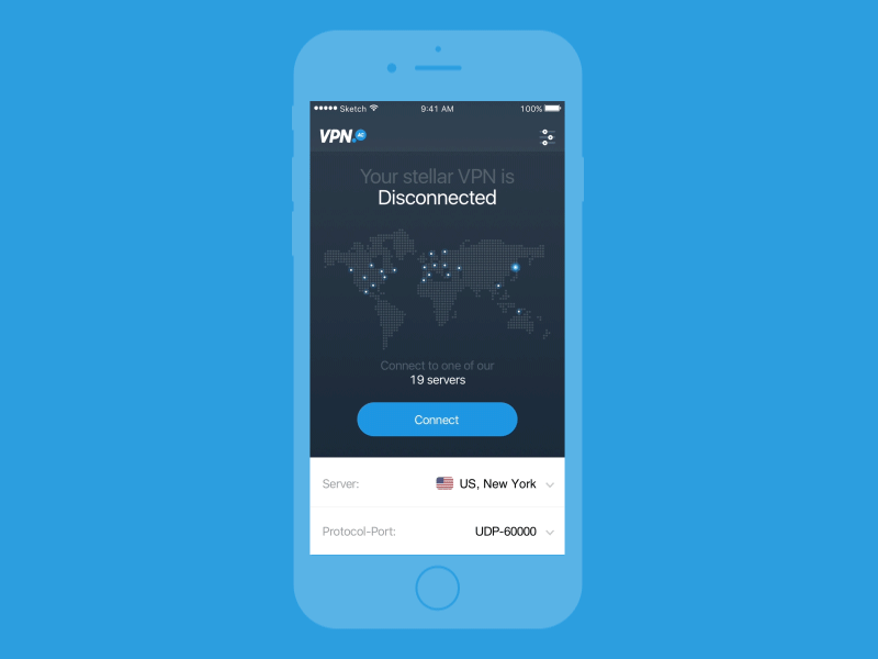 Connecting Animation for VPN App by Tudor Popa on Dribbble