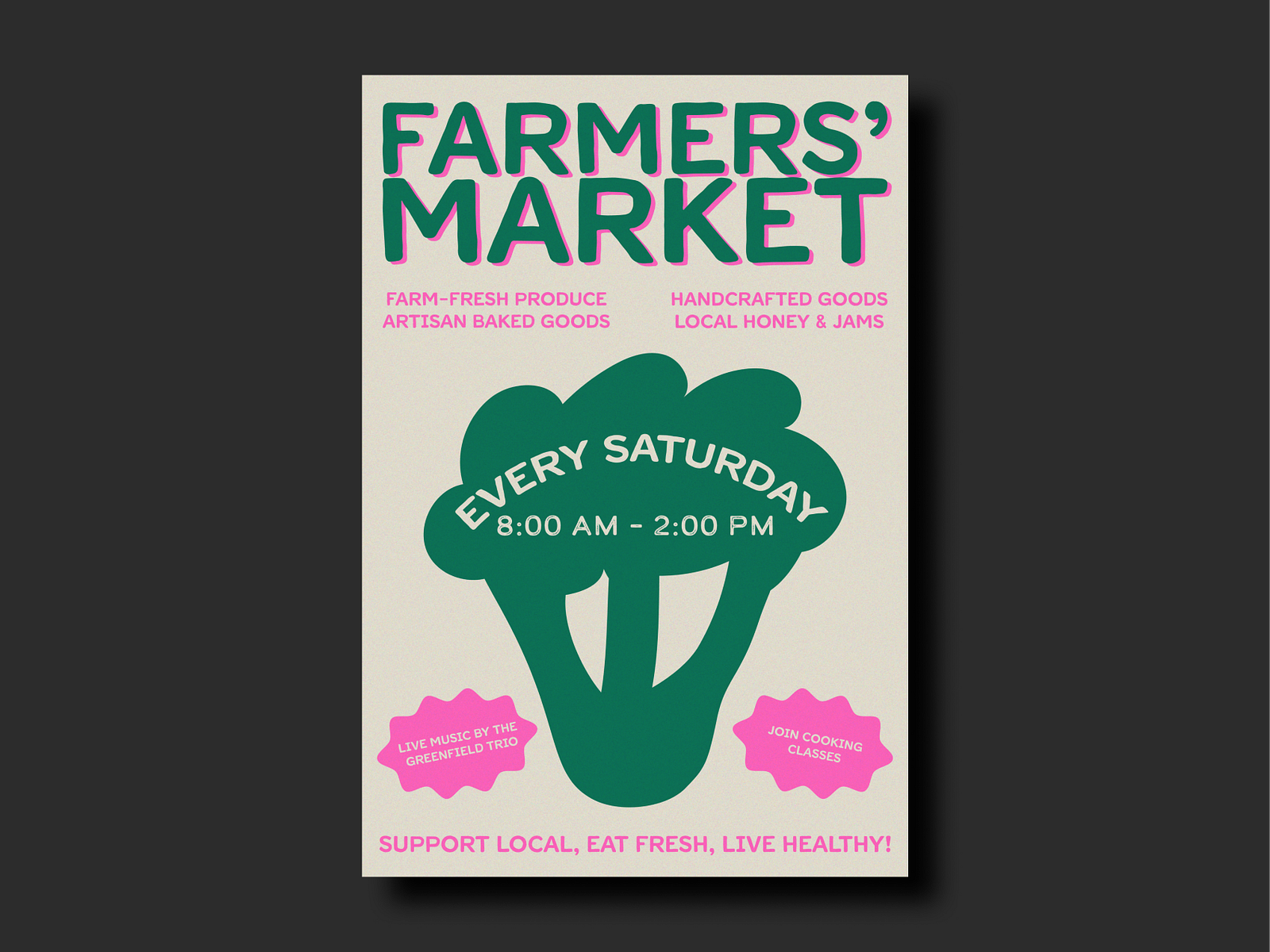 POSTER DESIGN FOR FARMERS' MARKET by Stavroula Adamopoulou on Dribbble