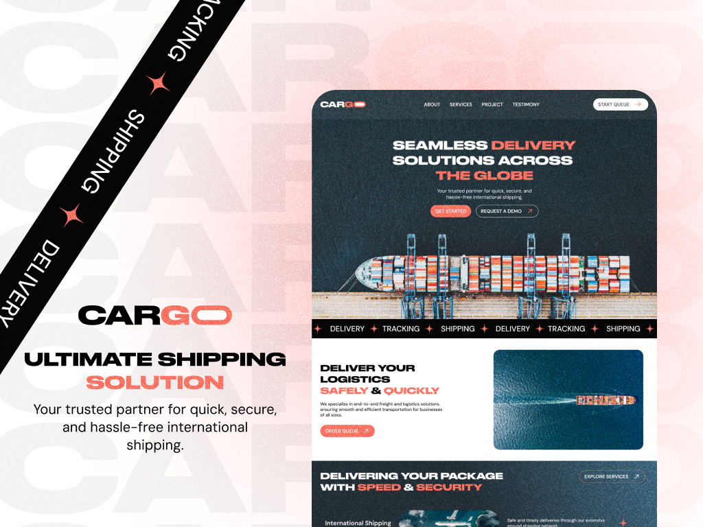 CARGO SHIPPING WEB UI DESIGN by AL RAFi KHANDOKER on Dribbble