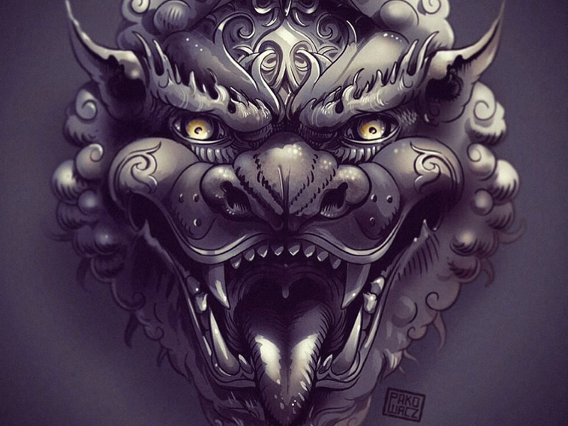 Foo Lion Dog Mask by Pako on Dribbble