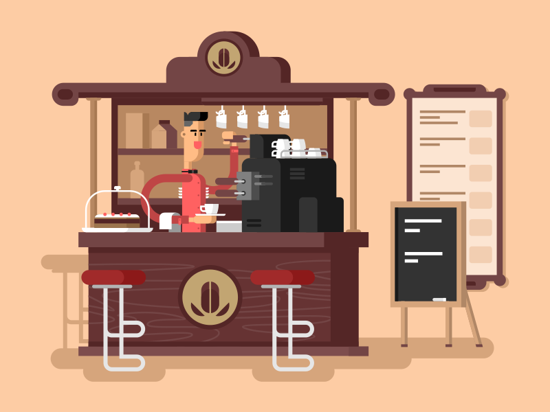 Cafe by Anton Fritsler for Kit8 on Dribbble