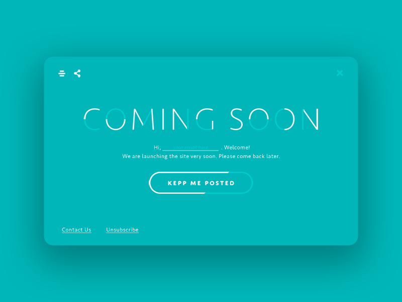 Day048 Coming Soon by Catherine Wang on Dribbble