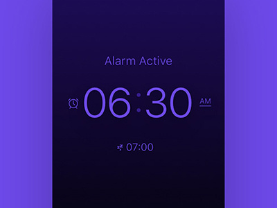 Alarm Clock App Design by Jordan P. on Dribbble