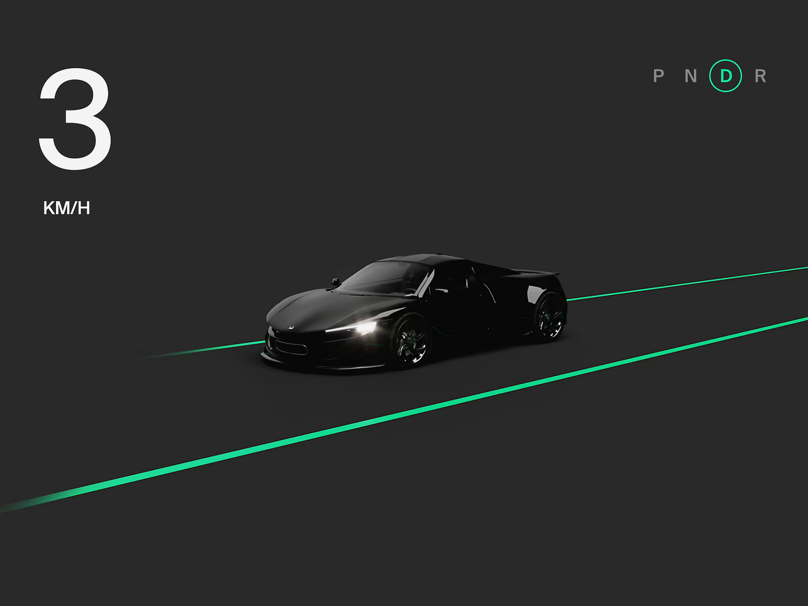 EV HMI autonomous driving automotive UI/UX 3D animation by Benjamin ...