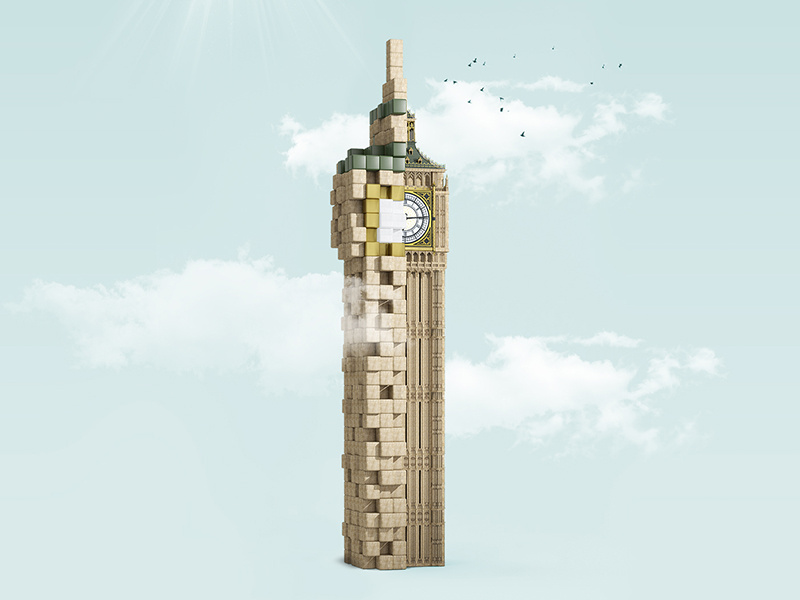Pixelated Landmarks - Sony by JVG on Dribbble
