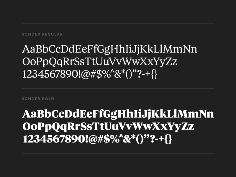 Sonder Type by Alex Parisi on Dribbble