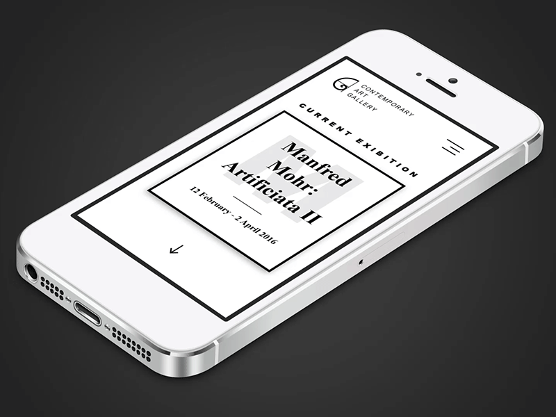 Contemporary Art Gallery (mobile resolution) by Stas Burika on Dribbble