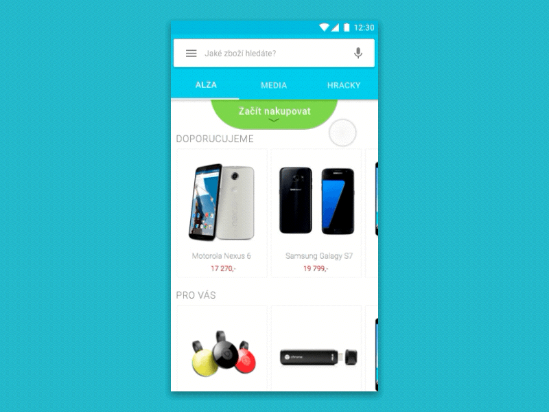Alza Shopping App - Material Design [GIF] by Ladislav Kubeš on Dribbble