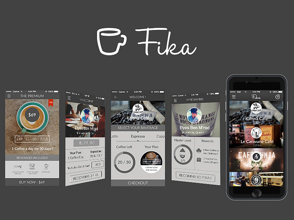 Fika App by Elyes Ben M'rad on Dribbble