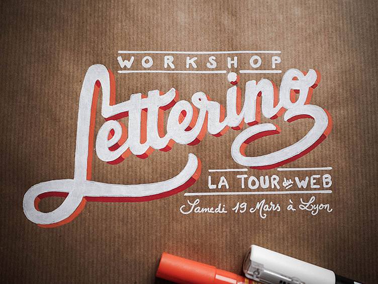 Workshop Lettering by Francis Chouquet on Dribbble