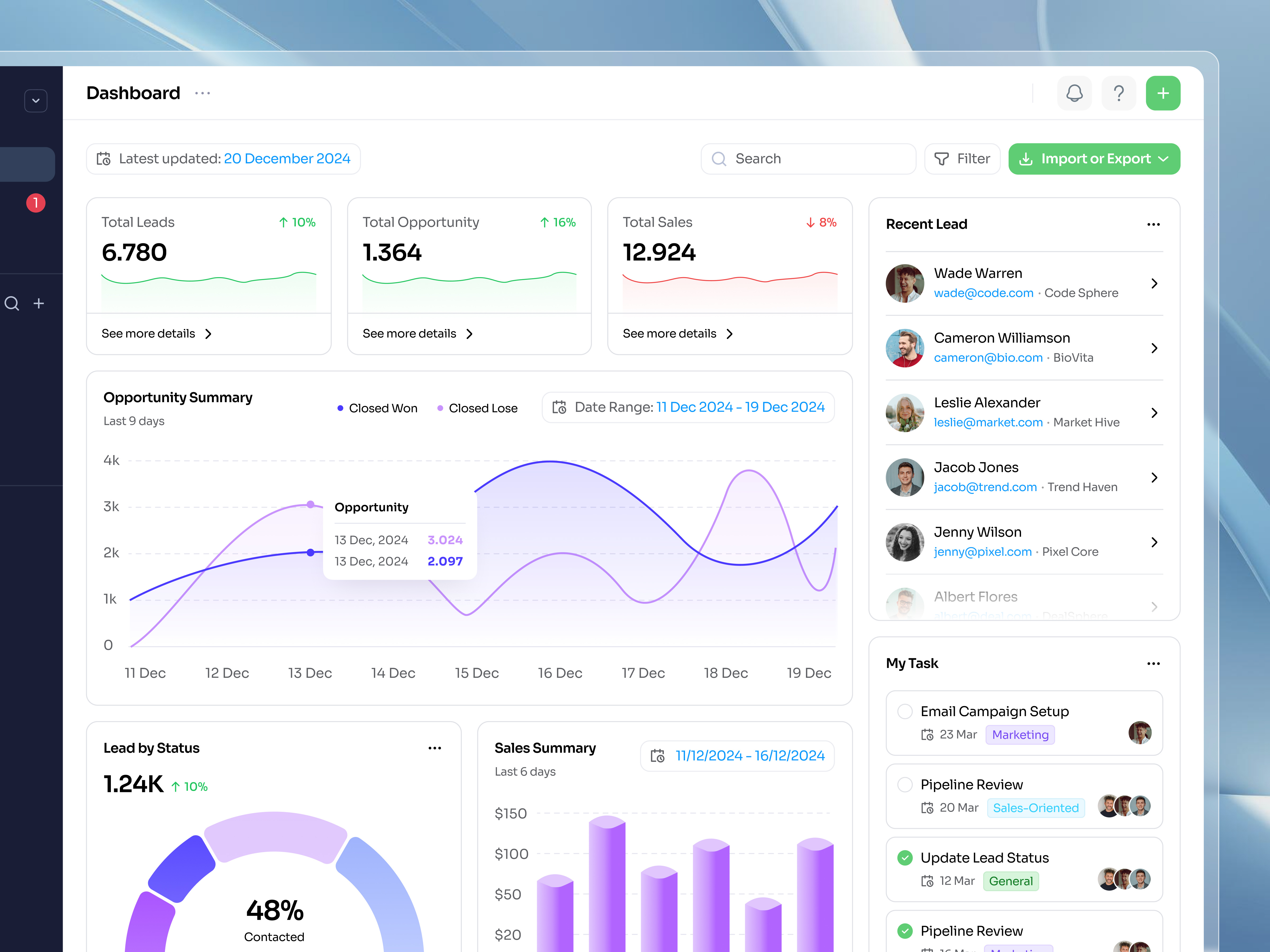 Nexus - CRM Dashboard for Enhanced Sales & Marketing Management by ...