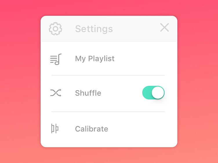 Settings - Pop up design for iOS app by Tinjo Thomas on Dribbble