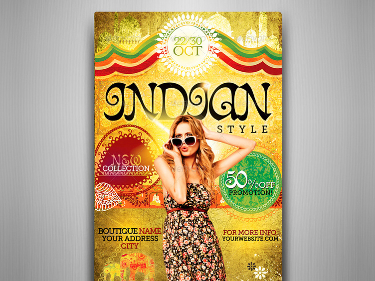 Indian Style Flyer Template by Touringxx Creative Studio on Dribbble