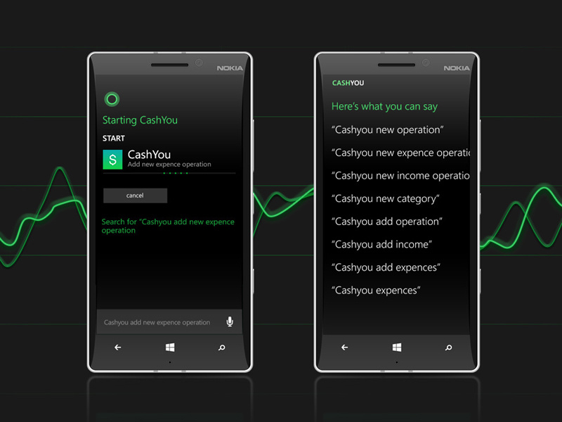 Cortana interface by Bohdan for Edsson on Dribbble