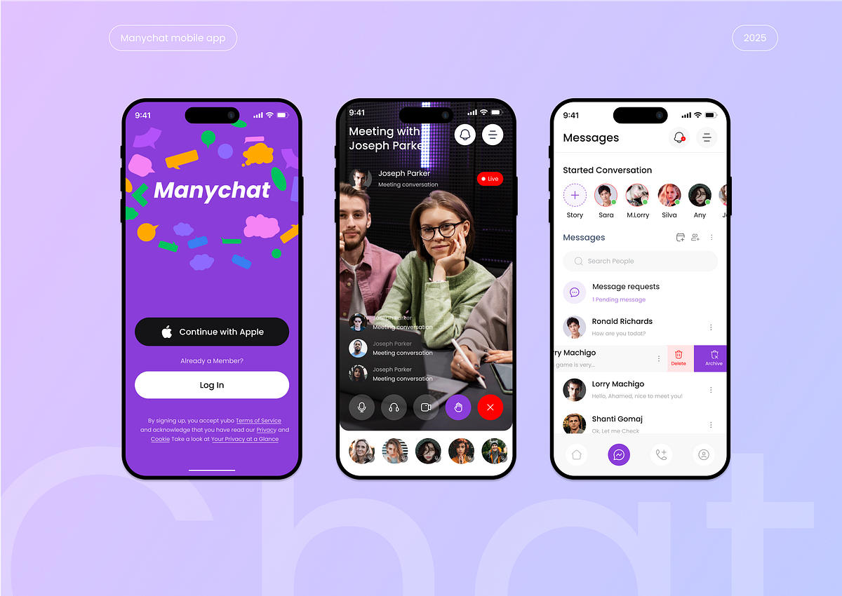 Manychat Mobile App by Mehedi Hasan on Dribbble