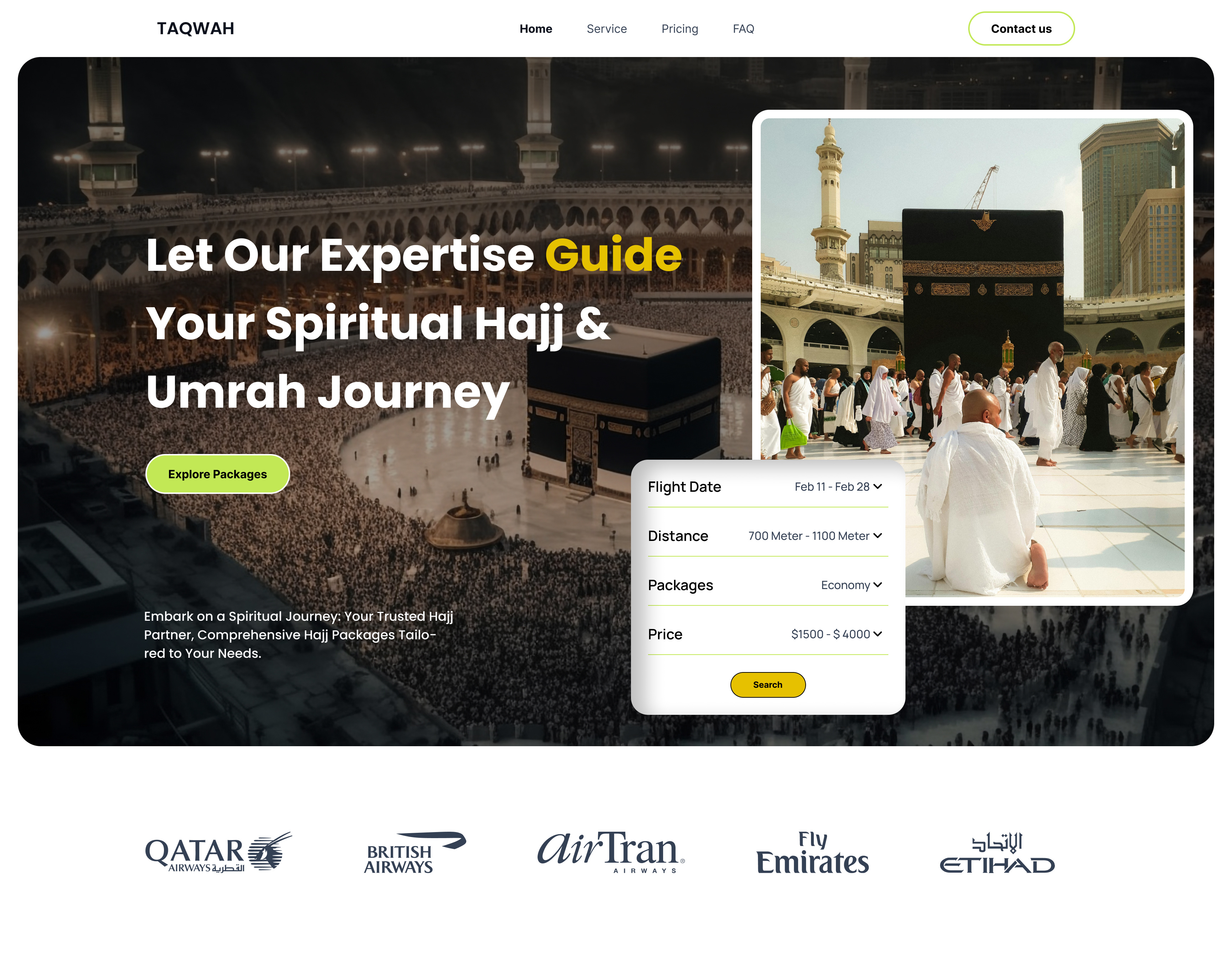 Hajj & Umrah Agency - Hajj website by Foysal alam for Firqah Lab-UX UI | Web Design | Web ...