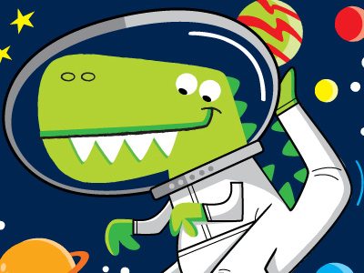 Astro Saurus In Space by Jonathan Miller on Dribbble